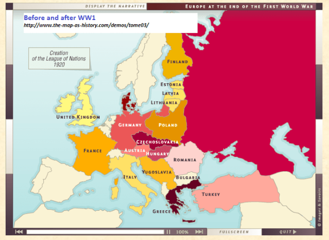 World War 1 Map Before And After World War I: Every Day